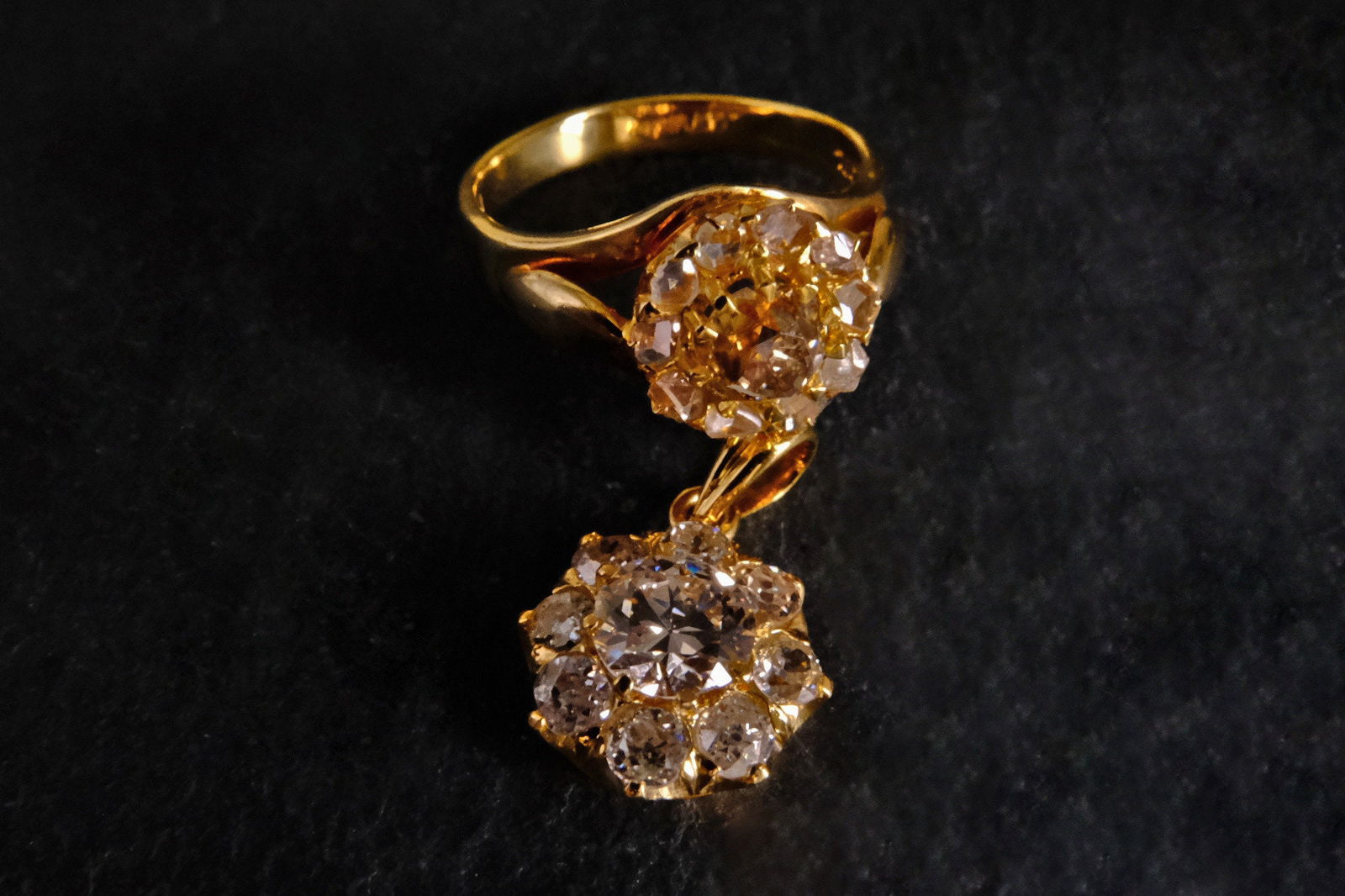 Antique Old European Cut Diamond Pendant 18k | Gem Gardener