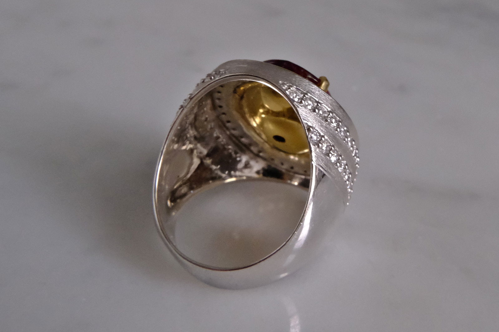 11ct Natural Ruby Ring Mens 18k Vintage | Gem Gardener