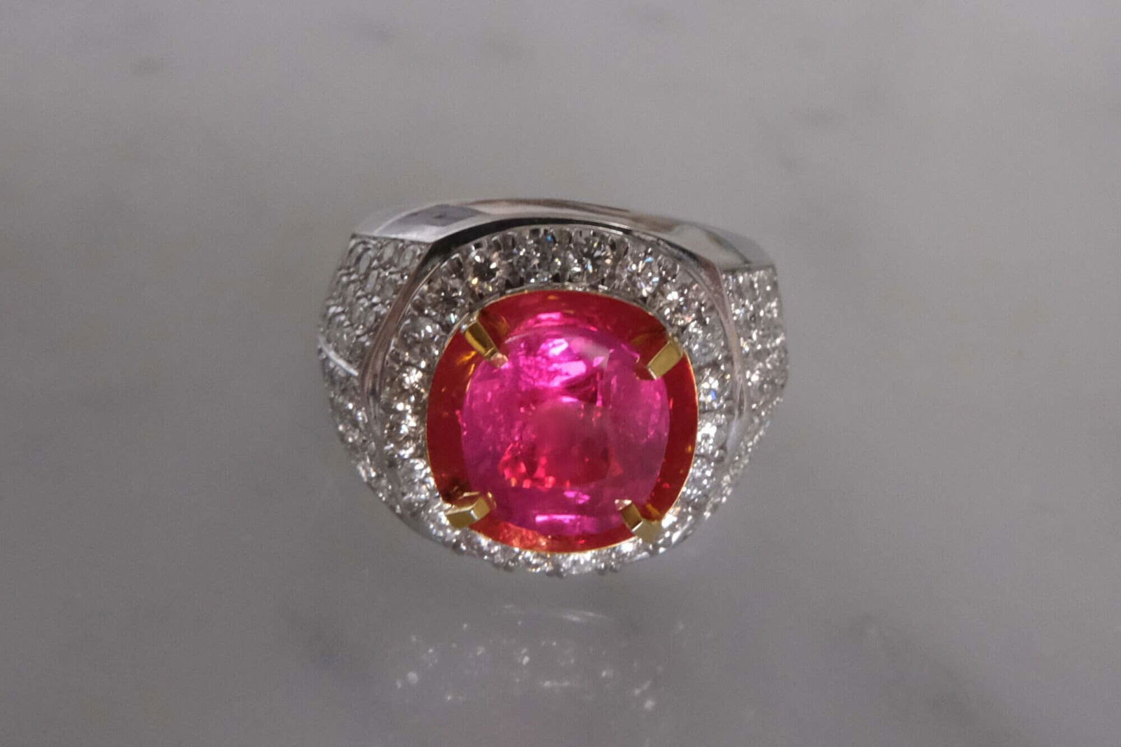 Natural Mogok Ruby Stone 3 Carat Ruby Ring Men | Gem Gardener