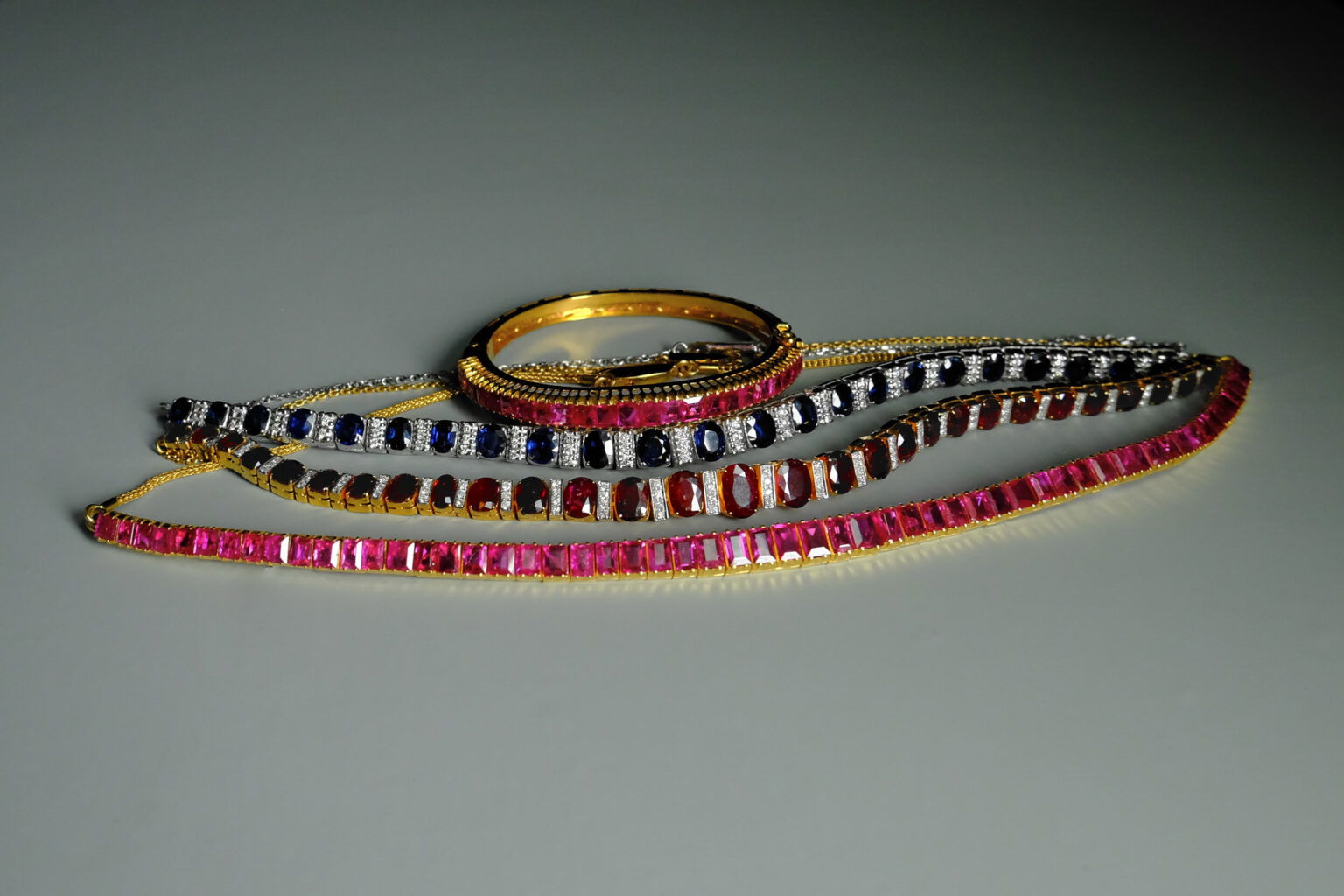 Unheated Burma Ruby Necklace Bangle Emerald Cut 22k Vintage | Gem Gardener