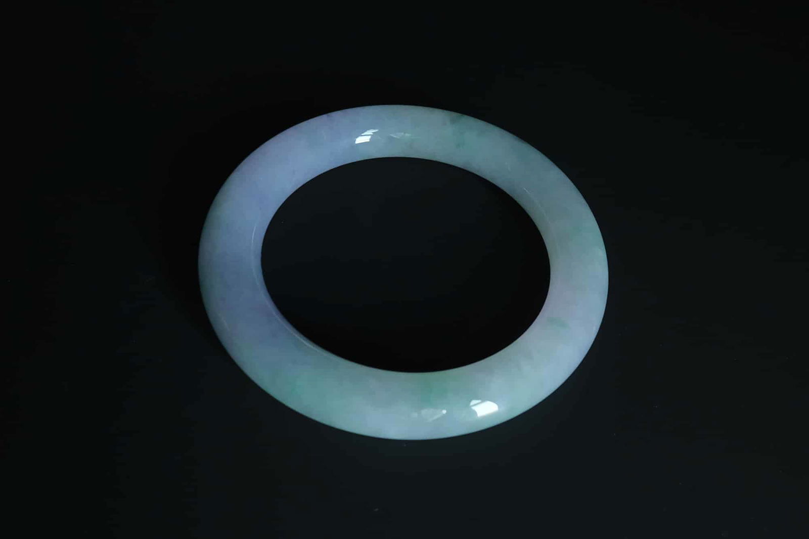 Glow Lavender Green Jade Bangle 58mm | GEM GARDENER