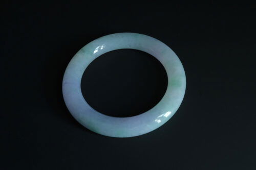 Glow Lavender Green Jade Bangle 58mm | Gem Gardener